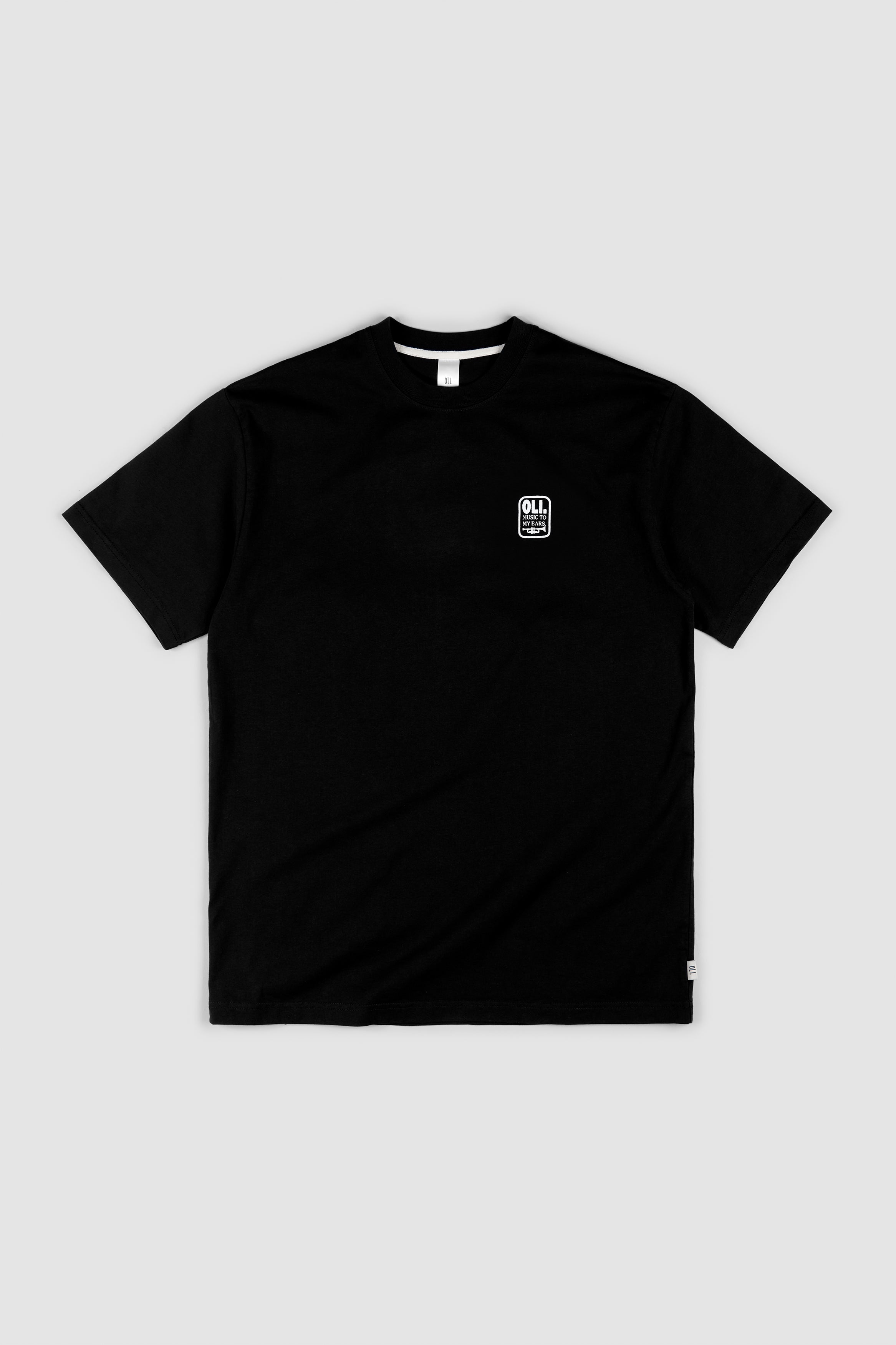 Music To My Ears Back Print T - Black – Oli.