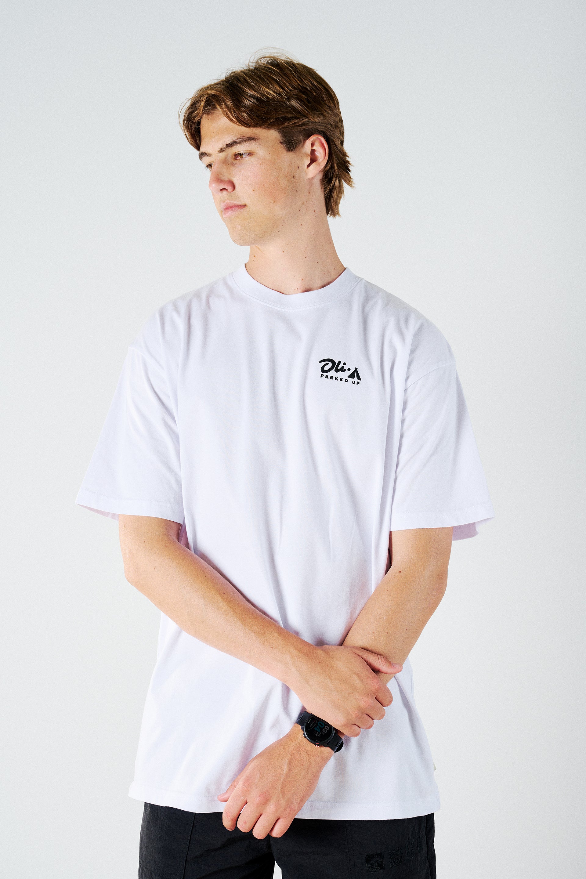Camping Back Print T - White – Oli.