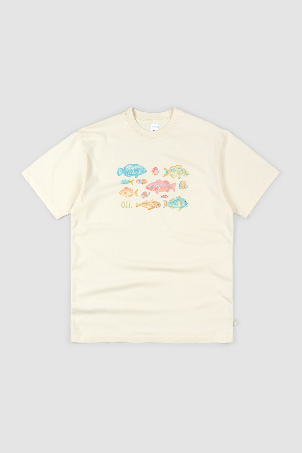 *IMPERFECT* Watercolour Fish T - Butter – Oli.