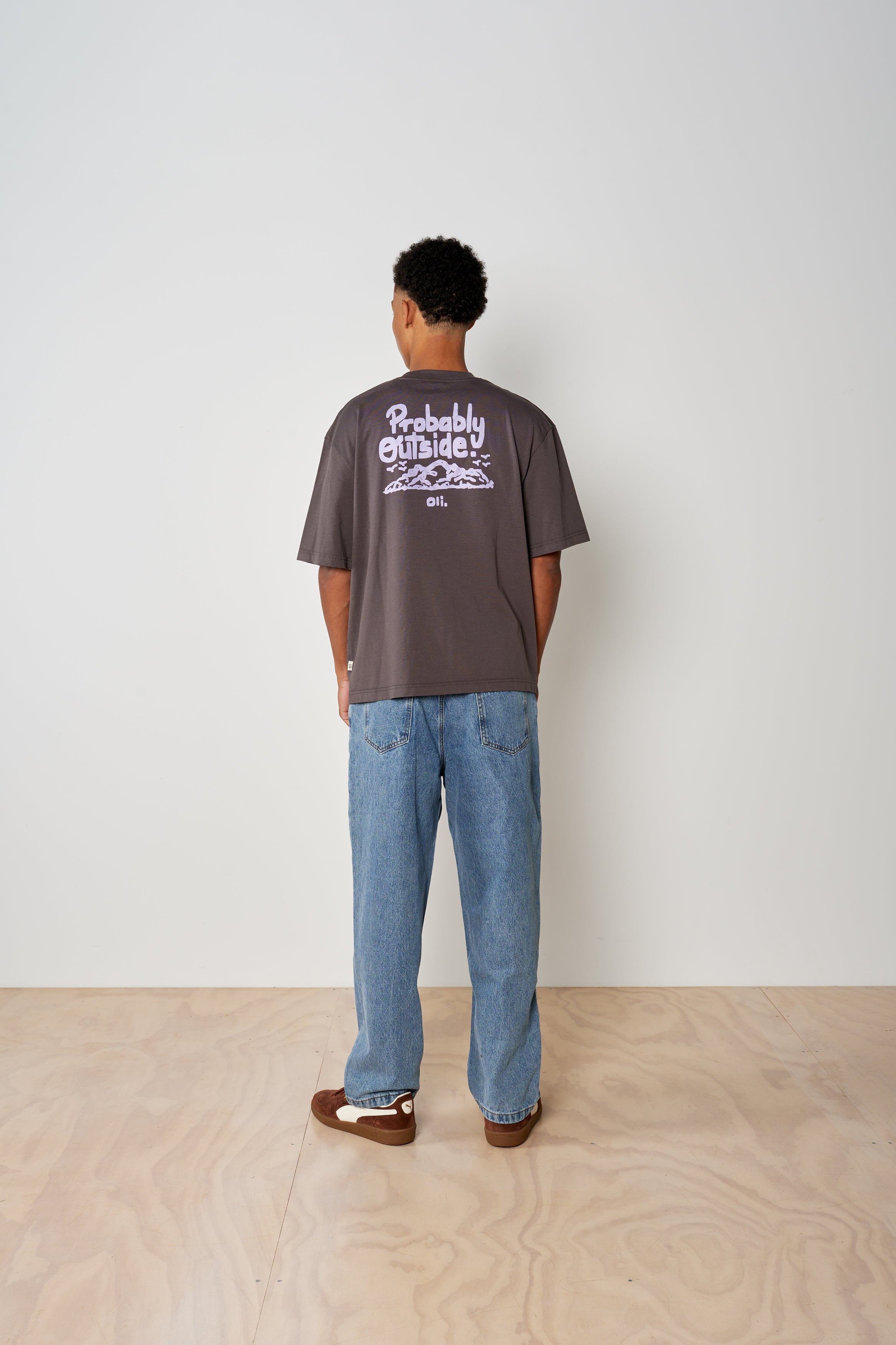 Probably Outside Back Print T - Coal – Oli.