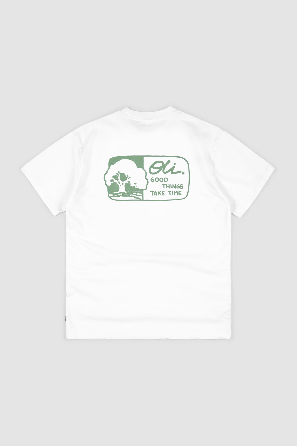 Good Things Take Time Back Print T - White – Oli.